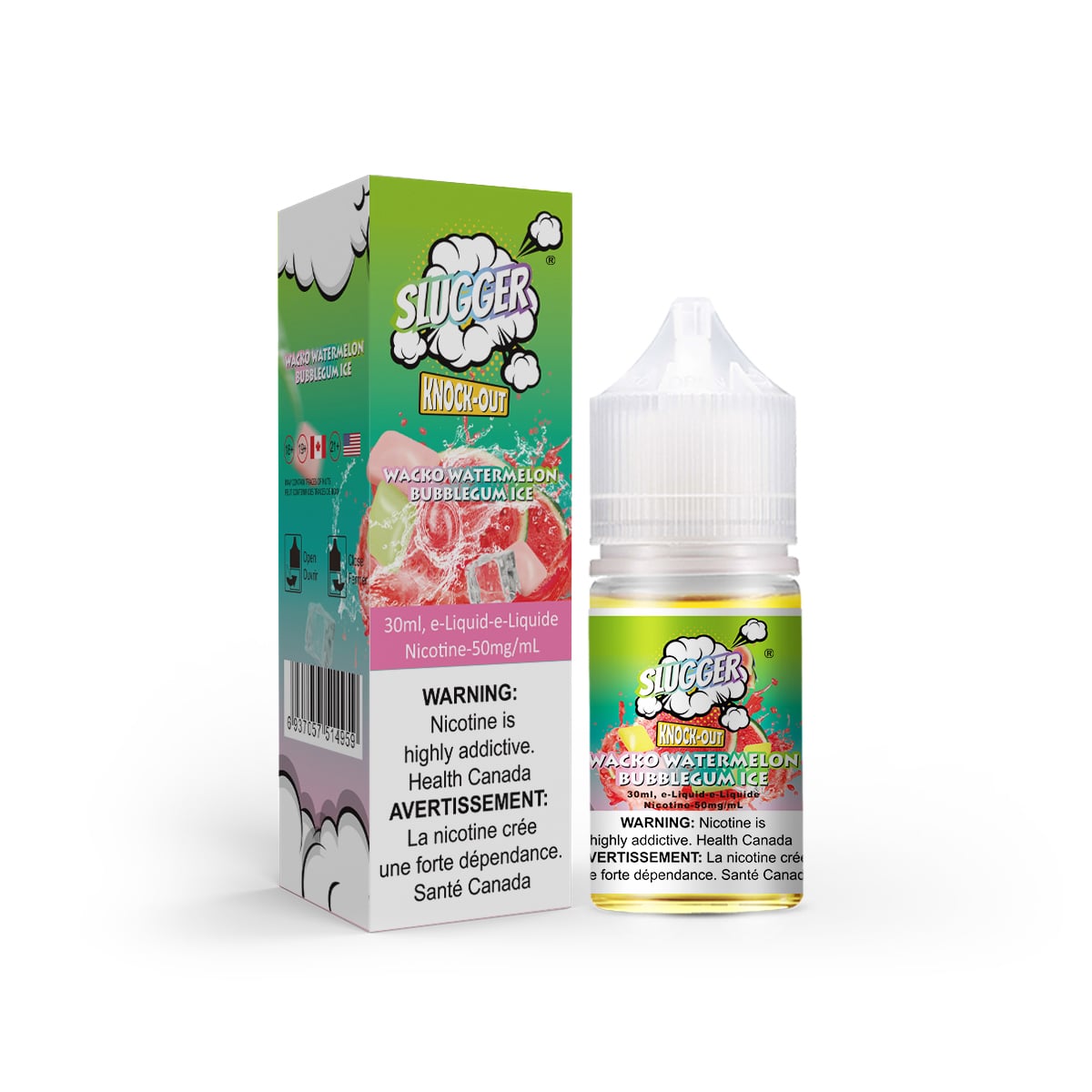 Slugger Knockout - Wacko Watermelon Bubblegum Ice - 30ml (20, 35, 50 m